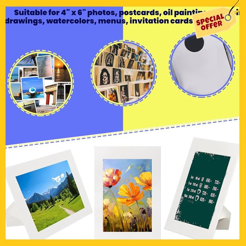 Jual 30 Pack Paper Picture Frames Standing White Cardboard Photo Frames ...
