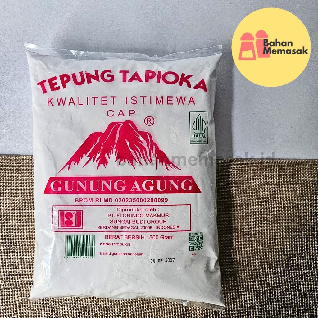 Jual Tepung Tapioka Gunung Agung Rose Brand 500gr BPOM Halal | Shopee ...