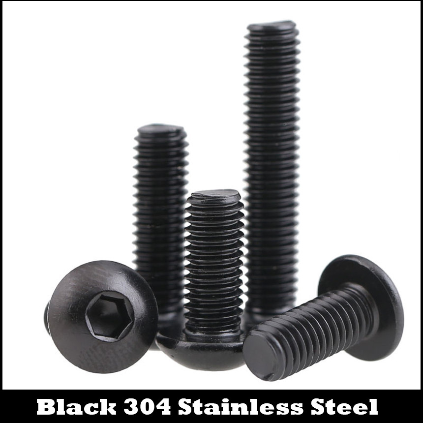 Jual M4 M4*12 M4x12 M4*16 M4x16 M4*20 M4x20 Black 304 Stainless Steel ...