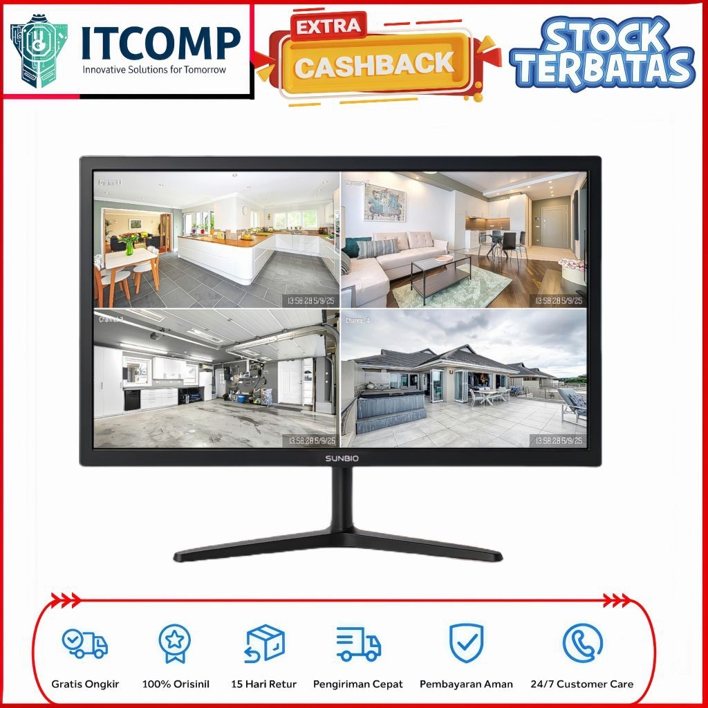 Jual SUNBIO SM22i 22" IPS 75Hz 3Ms HDMI + VGA LED Monitor Office ...