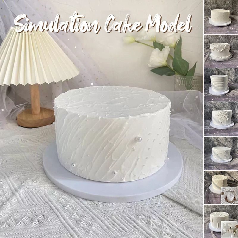 Jual 6/8 Inch Simulation Cake Model Birthday Fake Cake Artificial Cake ...
