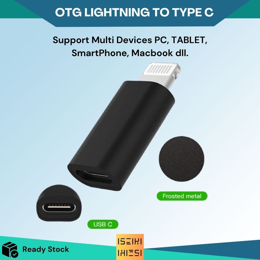 Jual Adaptor USB OTG Lightning To Type C iOS Apple Macbook Fast ...