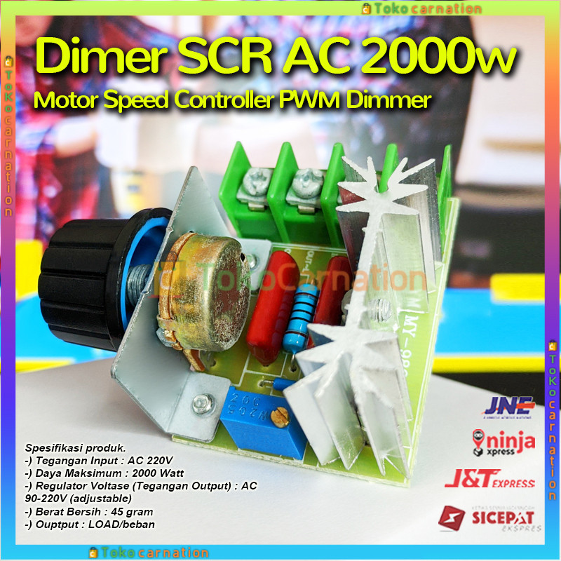 Jual [[ READY STOCK ]] Dimmer SCR 2000W Voltage Regulator Speed ...