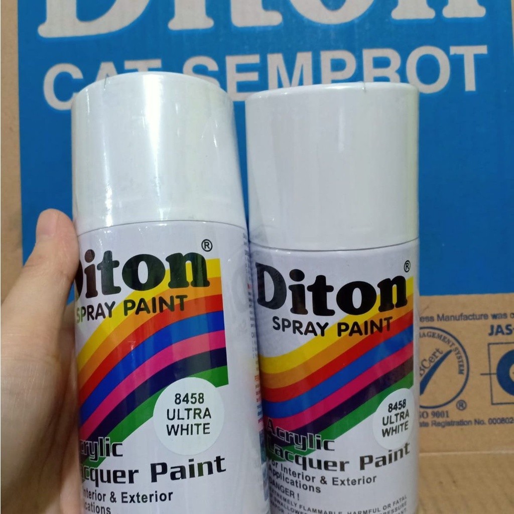 Jual Pilox Pilok Cat Semprot DITON Spray Paint - 8458 ULTRA WHITE ...