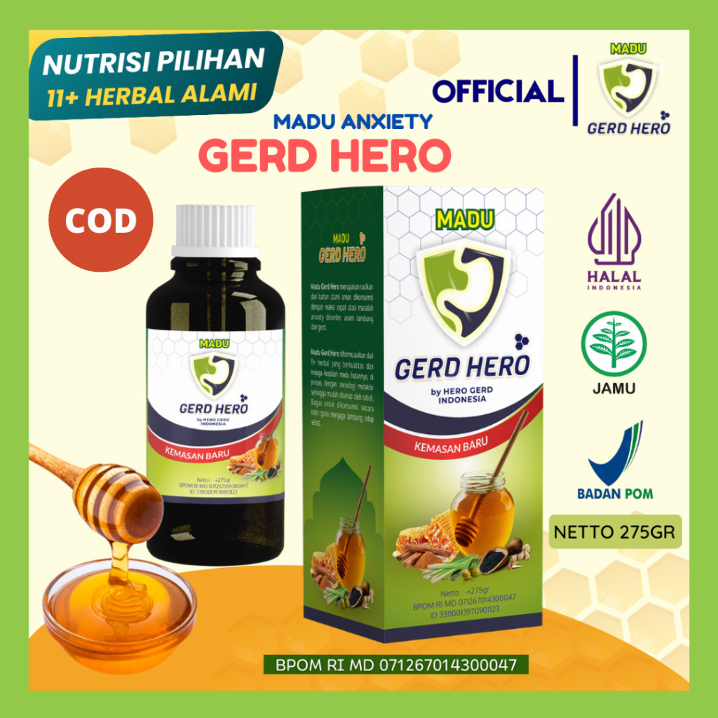 Jual Madu Gerd Hero Untuk Anxiety Disorder Gerd Asam Lambung | Shopee ...