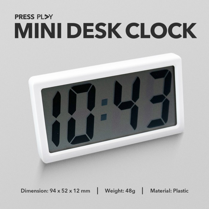 Jual Digital Desk Clock LCD by Press Play - A: Desk Clock | Shopee ...