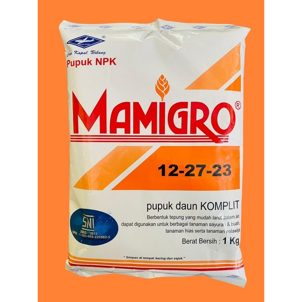 Jual Pupuk daun komplit MAMIGRO 12-27-23 isi 1kg dari CAP KAPAL TERBANG ...