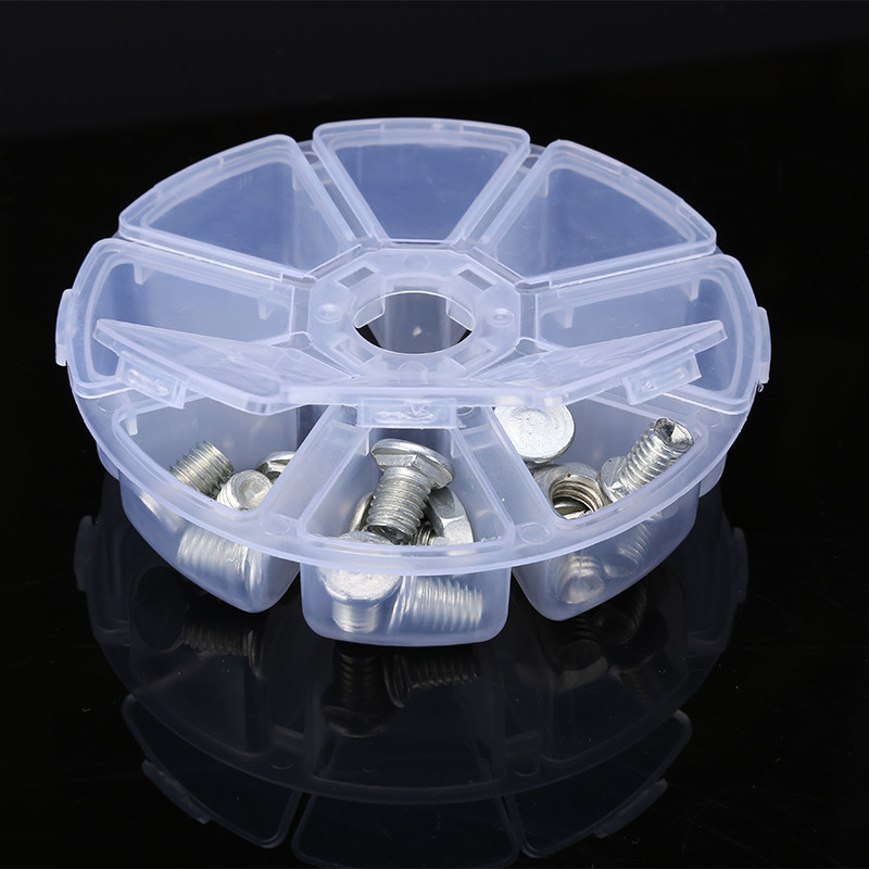 Jual Mini Round Tool Box Transparent Plastic Toolbox Electronic ...