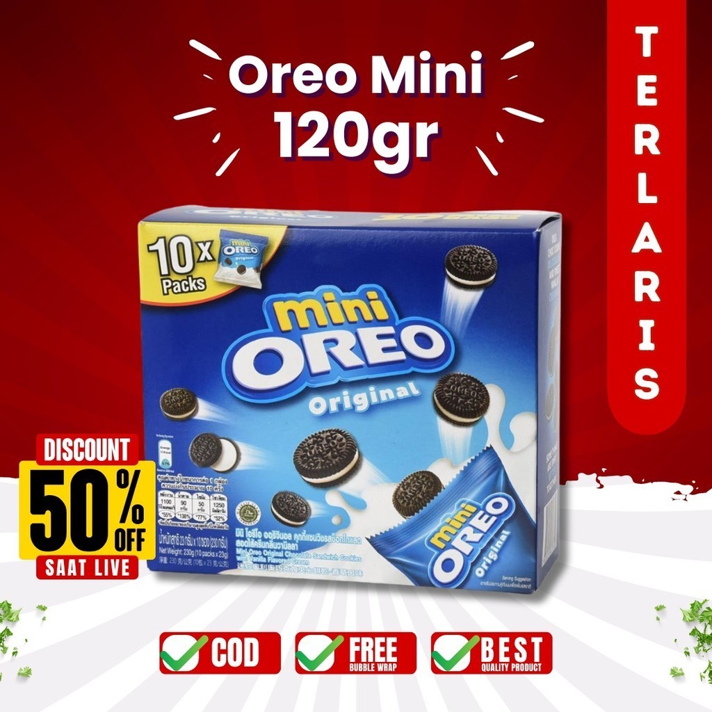Jual OREO MINI 1 BOX ISI 10 PCS KOTAK WHITE COKELAT STRAWBERRY SNACK ...