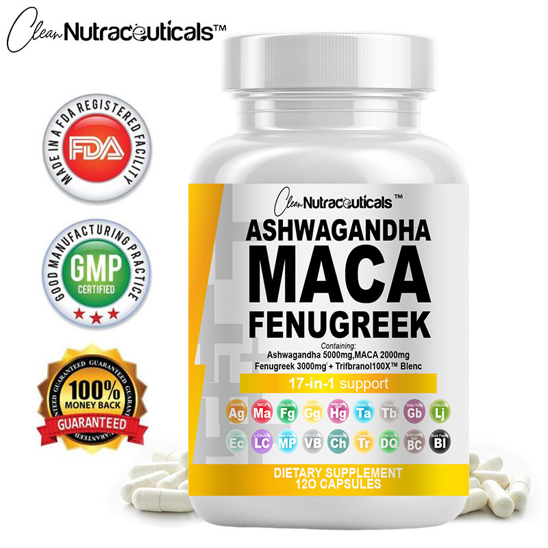 Jual Maca Root Capsules with Ashwagandha Root & Korean Panax Ginseng for Natural Energy Booster ...