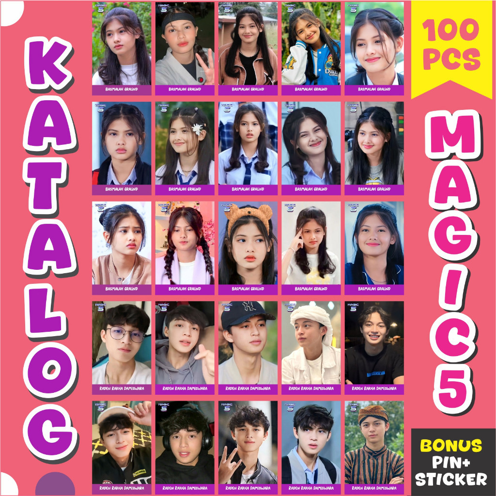 Jual PABRIK Photocard Magic 5 isi 100 Pcs Harga Pabrik COD | PHOTOCARD ...
