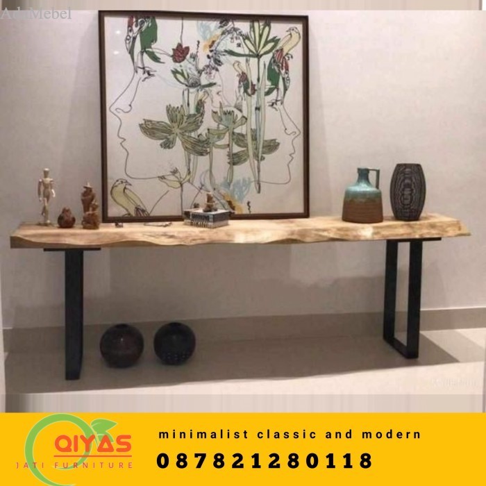 Jual Meja konsul kayu jati console table minimalis utuh - 120x30 murah ...