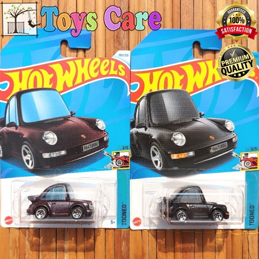 Jual HOTWHEELS TOONED PORSCHE 911 TURBO 3.6 (964) HITAM 2023 FIRST ...