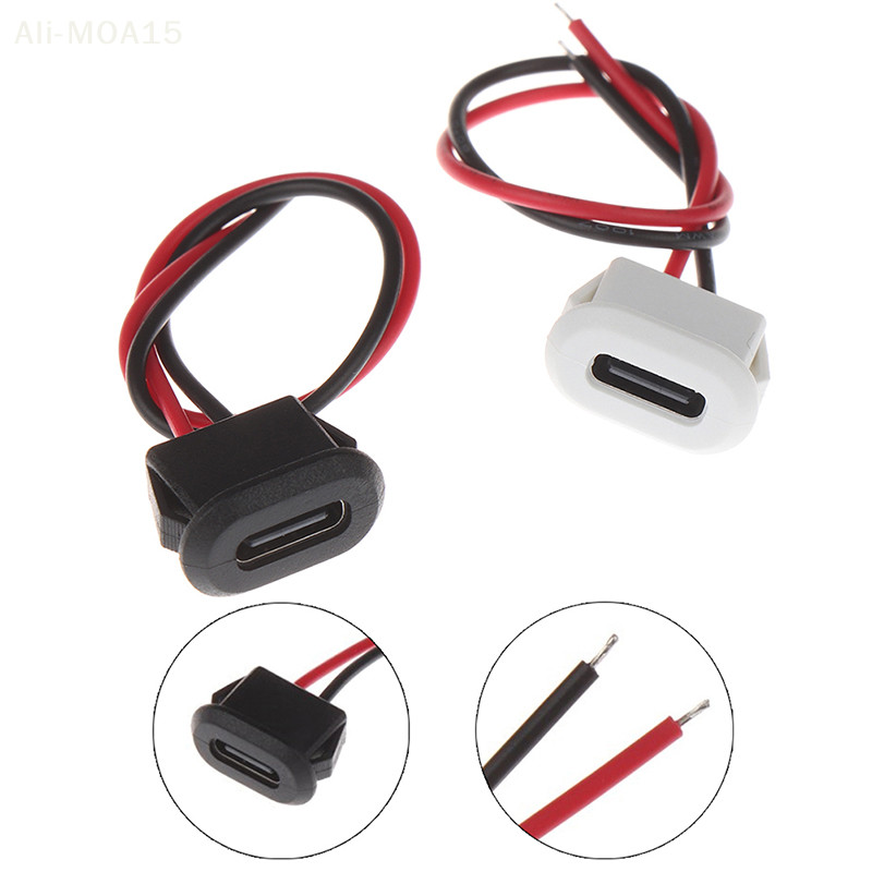 Jual 2Pin USB-C Type C Waterproof USB Connector Direct Compression ...