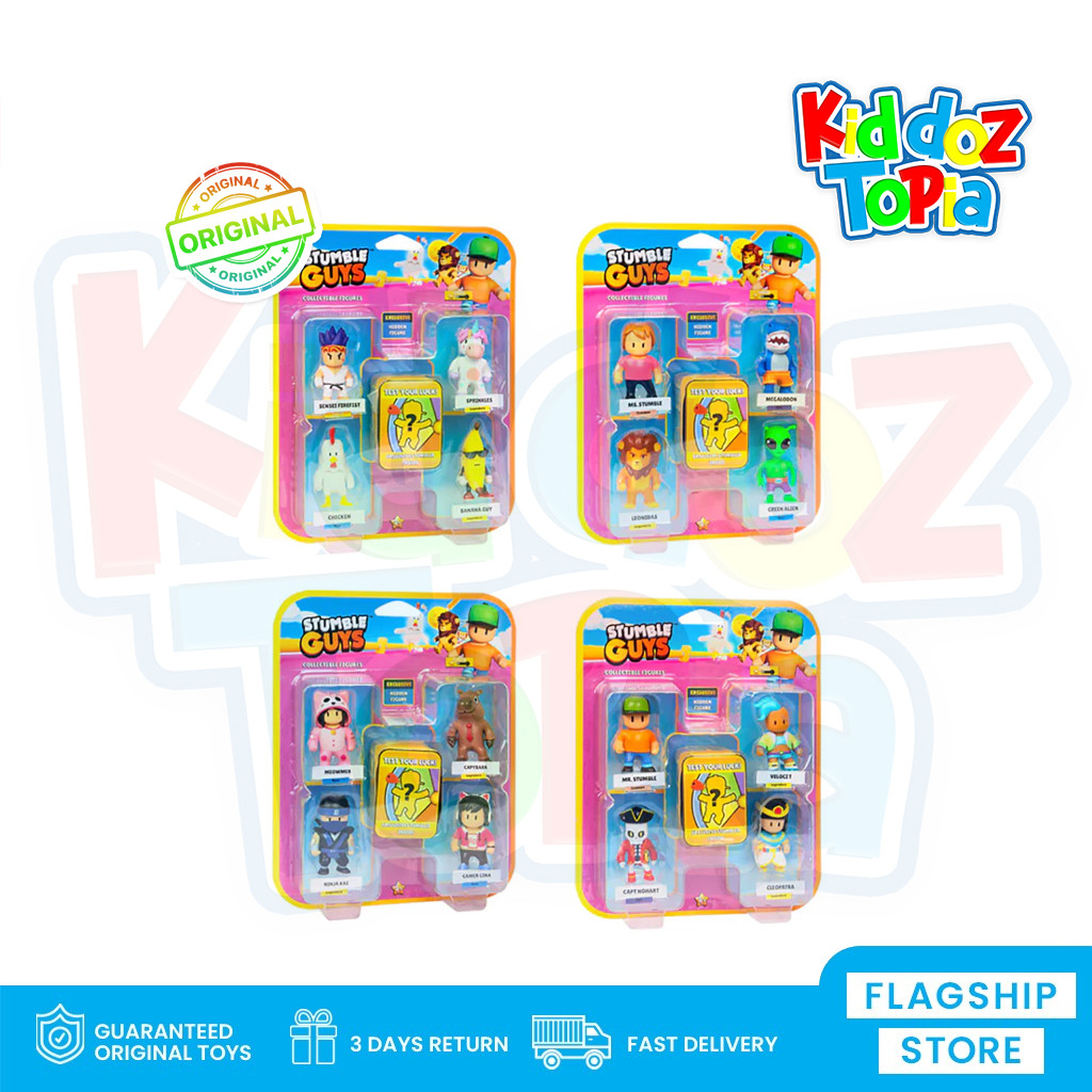 Jual STUMBLE GUYS Collectible Figures 5 Pack Blister (1 RARE) SG2040 ...