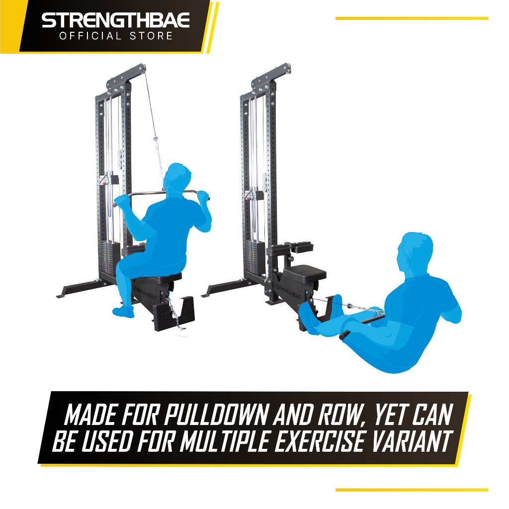 Jual Lat Pulldown Row Combo STRENGTHBAE Pull Down Cable Rowing Back ...