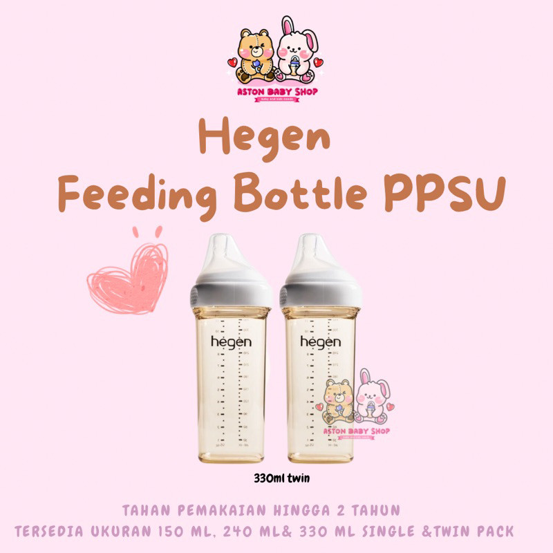 Jual Hegen PPSU Botol Susu 330ml Twin 6m+ Hegen PCTO™ 330ml Feeding Bottle PPSU, 2-Pack / Botol ...