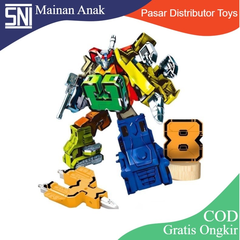 Jual Mainan Anak DEFORMED NUMBER GOGO SERIES Robot Angka Robot Number 0 ...