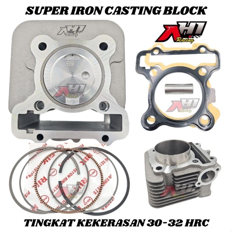 Jual BORING BLOCK BLOK SEHER BORE UP 56 59 MM MIO M3 FINO SOUL GT XRIDE ...