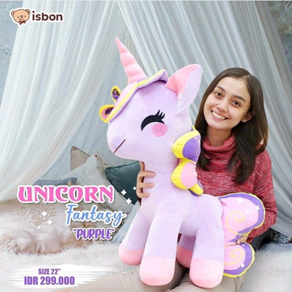 Jual BONEKA KUDA PONY UNICORN FANTASY JUMBO | SIZE 55CM | ISBON ...