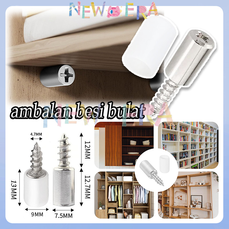 Jual Baut Ambalan Kayu Besi Bulat Sekrup SIku Penyangga Rak Lemari ...