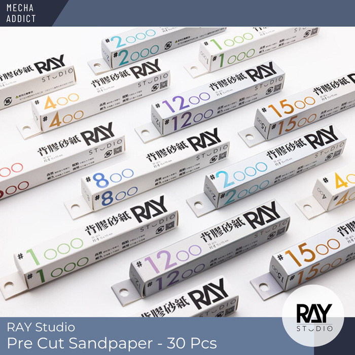 Jual Ray Studio Pre Cut Sandpaper - 30 pcs Amplas Model Kit Gundam ...