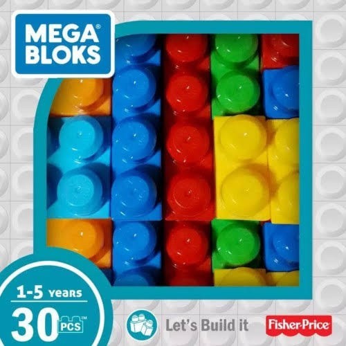 Jual Fisher Price Mega Bloks 60 pcs Building Blok Original - Lets build 30 | Shopee Indonesia