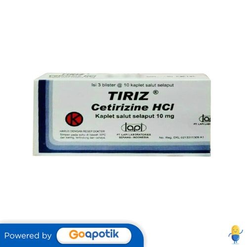Jual Tiriz 10 Mg Box 30 Tablet | Shopee Indonesia