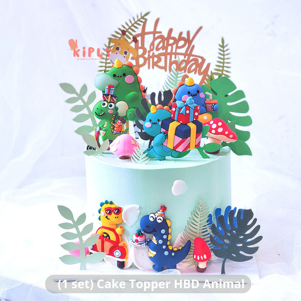 Jual Cake Topper HBD Animal/Topper Hiasan Dekorasi Kue/Dekorasi Kue ...