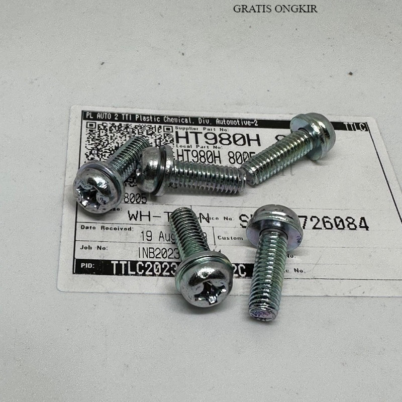 Jual BOLT ZIP JP 6X20MM BAUT JP M6X20 RING PER ORIGINAL BAUD 10 2cm ...