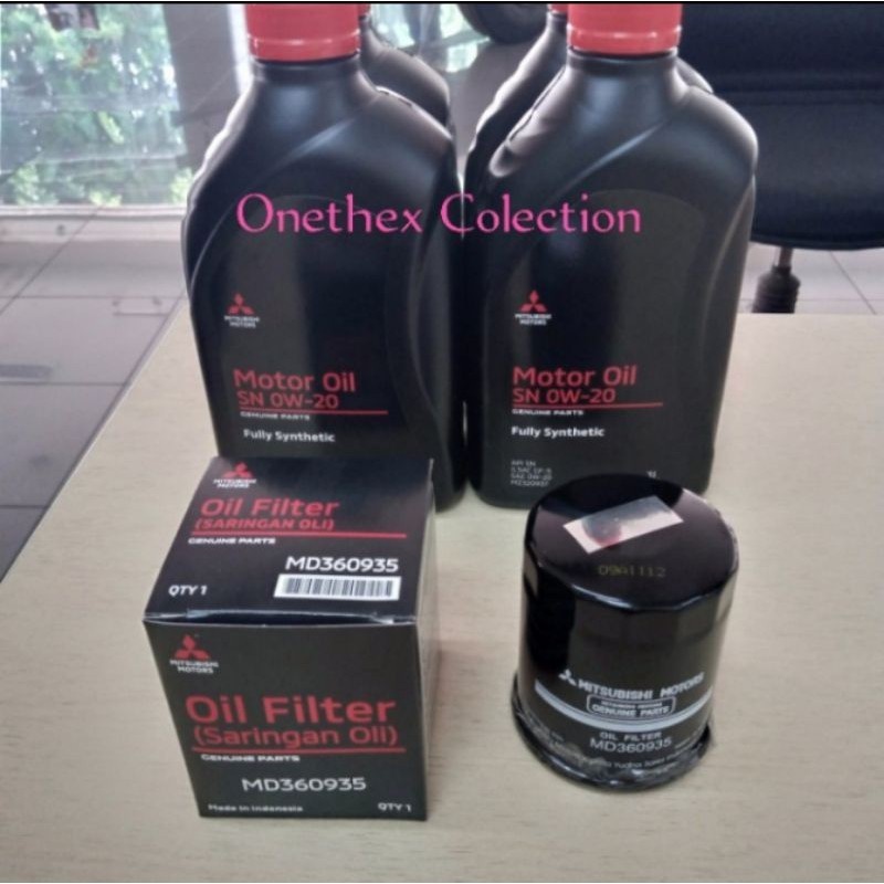 Jual Oli mesin Mitsubishi Xpander 0W-20 Full Syntetic + Filter Oli ...
