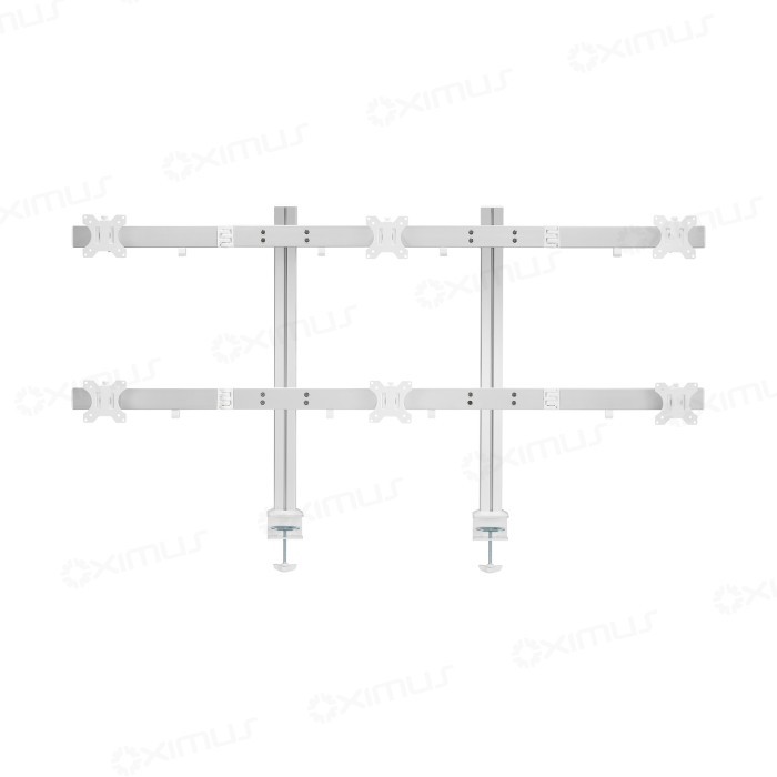 Jual Bracket meja jepit untuk 6 monitor 17" - 32" dengan bahan ...