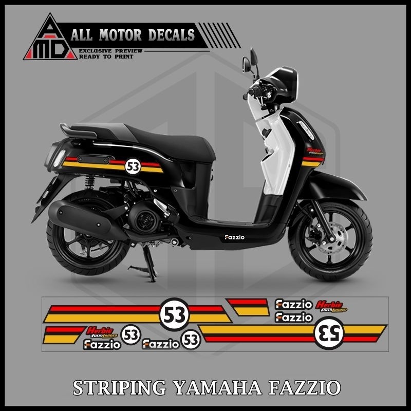 Jual Stiker List Yamaha Fazzio 125 Connected / Striping Motor Fazzio 125 Tahun 2022 Sampai ...