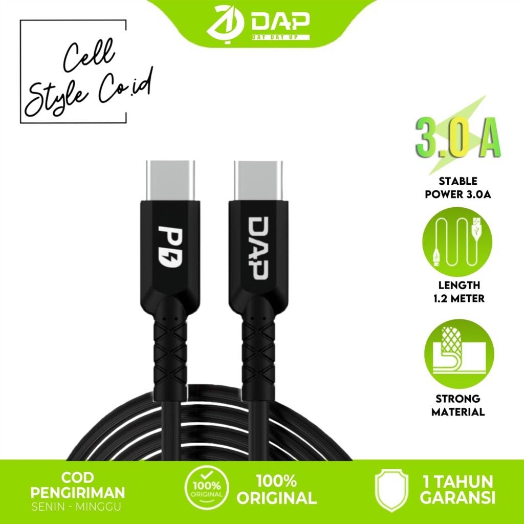 Jual DAP D-PD120 Type C to Type C Original Fast Charging Power Delivery ...