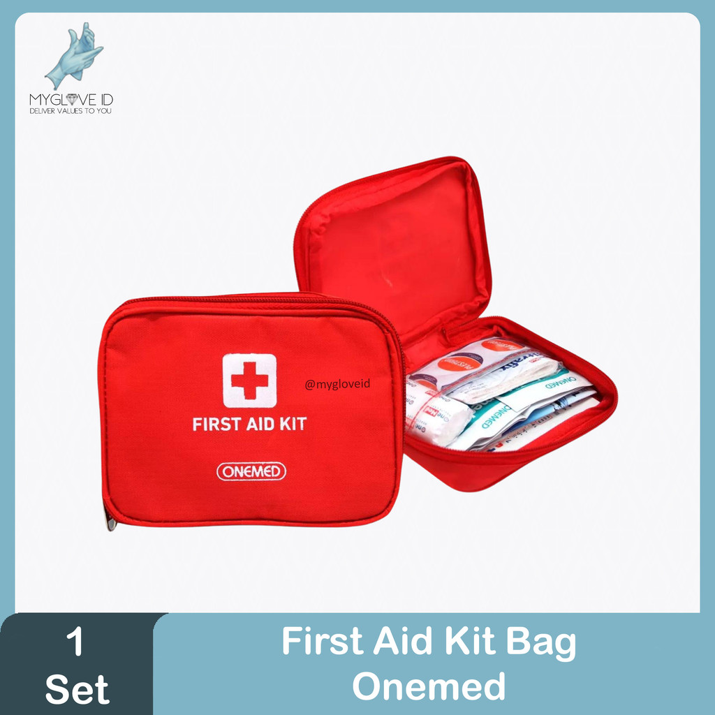 Jual Tas Kotak P3K Lengkap / First Aid Kit Bag Onemed 1 Set | Shopee ...