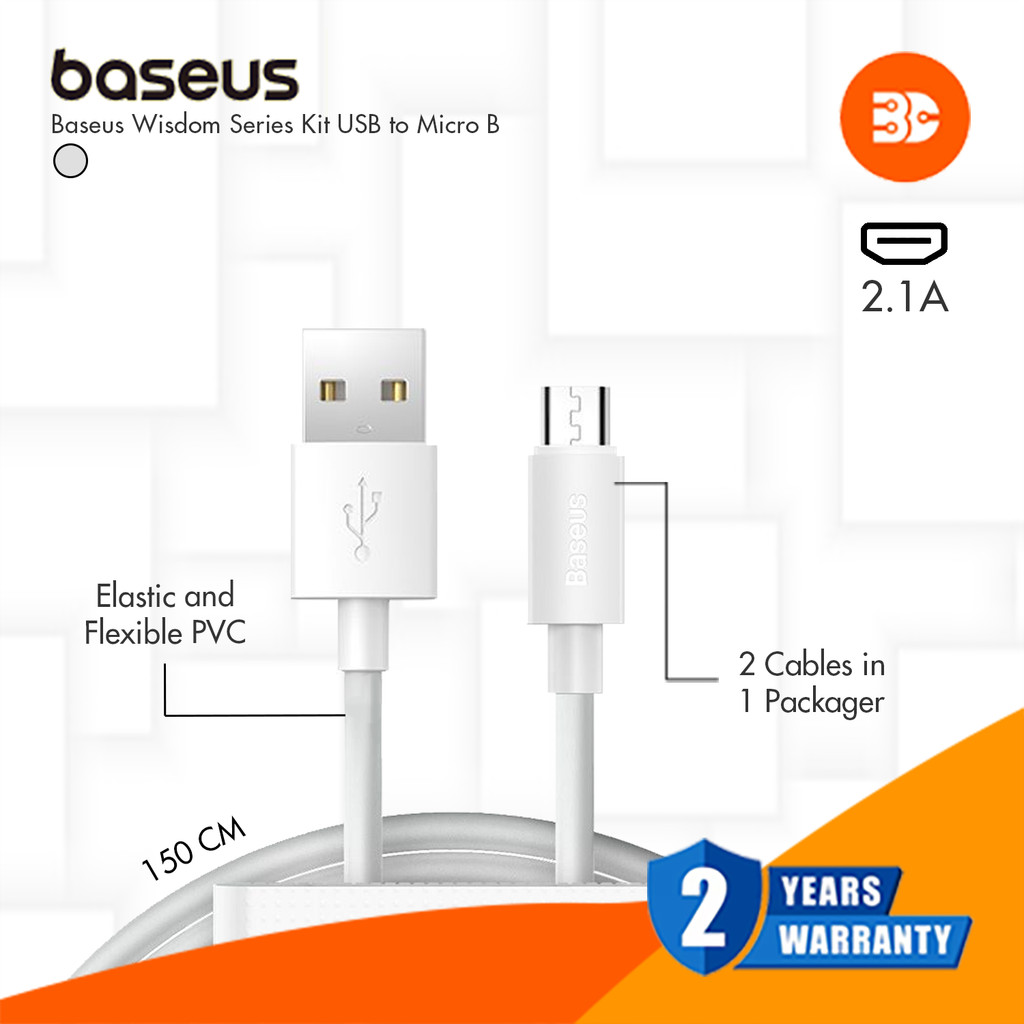 Jual BASEUS Charging Cable Simple Wisdom (KIT) 1.5M Fast Charging ...