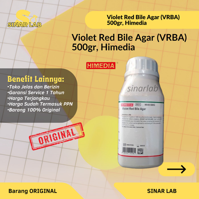 Jual Violet Red Bile Agar (VRBA) 500gr, Himedia | Shopee Indonesia