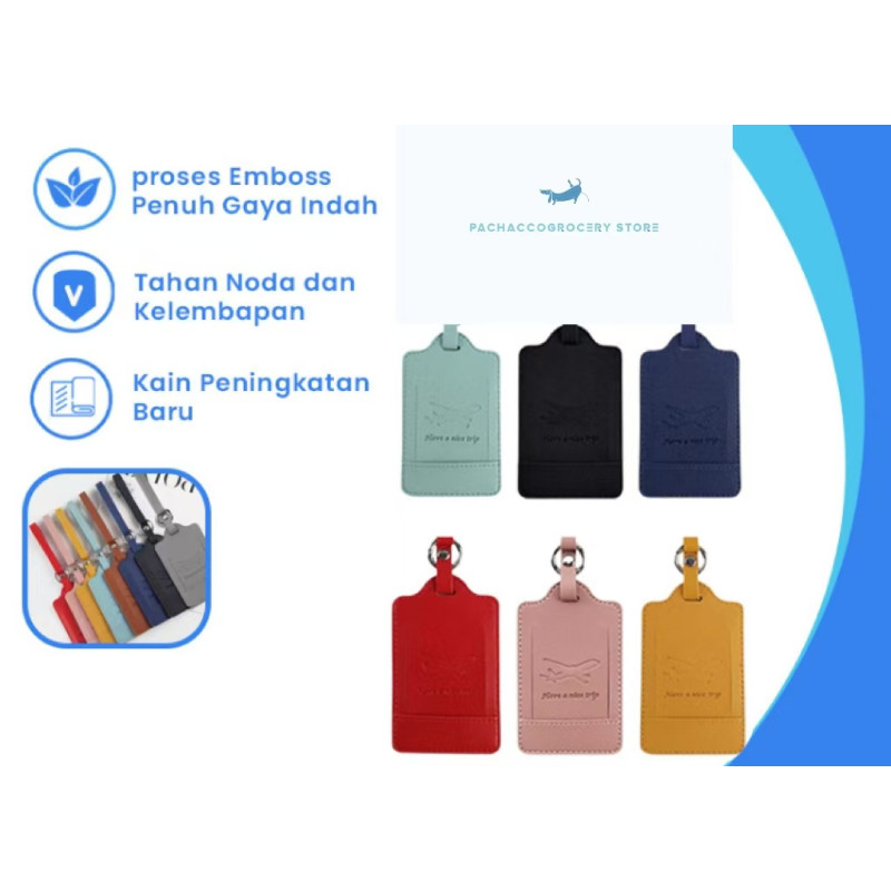 Jual Bagasi Tag Koper PengidentifikasiPortable PU Kulit Label Bagasi ...