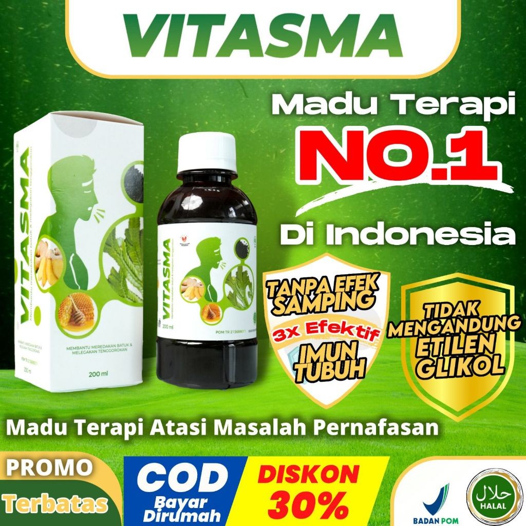 Jual VITASMA - Madu Asma Herbal Atasi Masalah Asma TBC Paru Paru Sesak ...