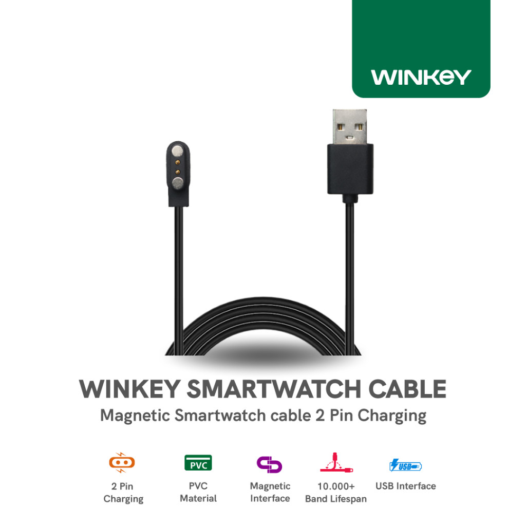 Jual WINKEY Smartwatch Cable Magnetic USB Charger | Shopee Indonesia