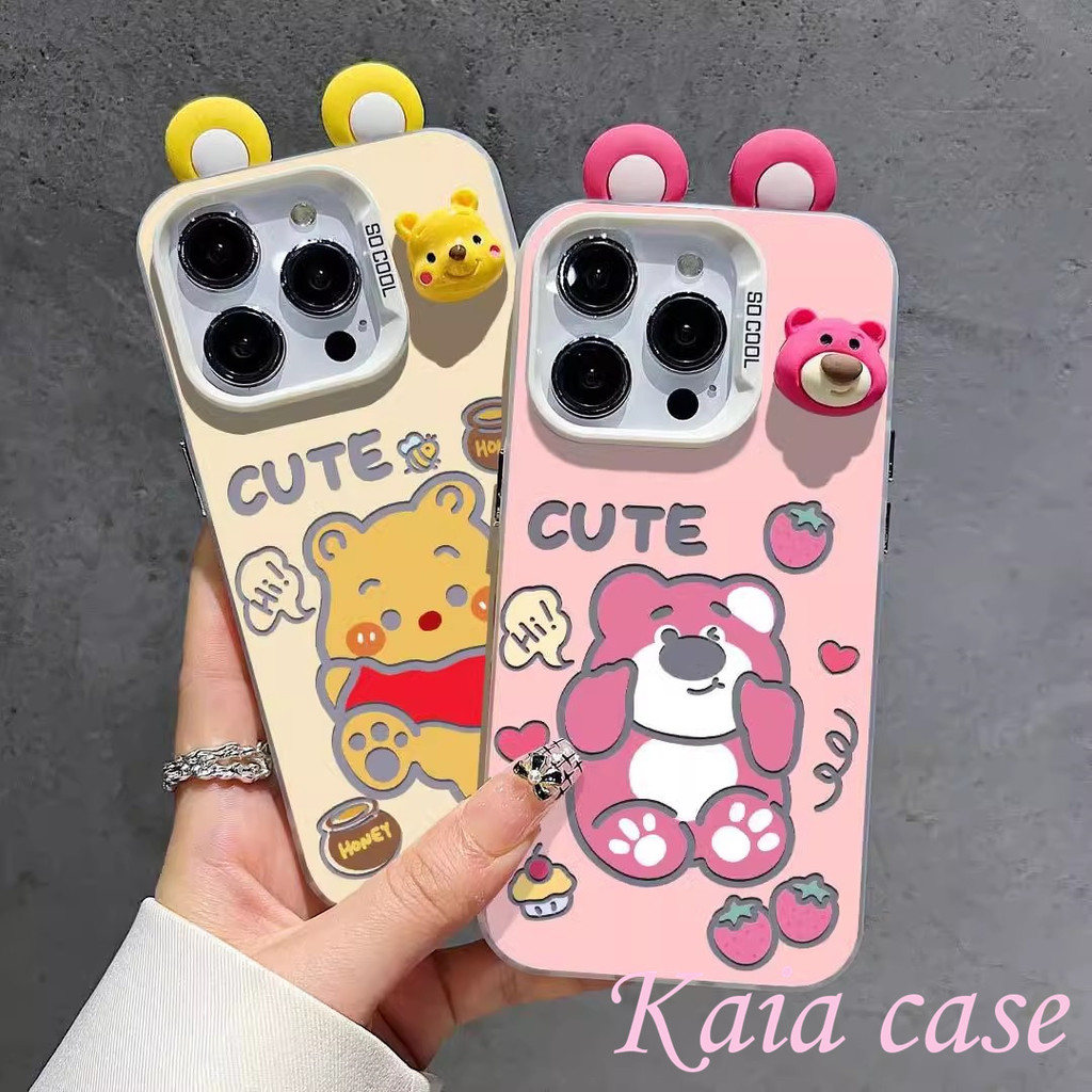Jual 【Shell+stiker】case iPhone 11 Beruang lucu dengan tambalan Casing ...