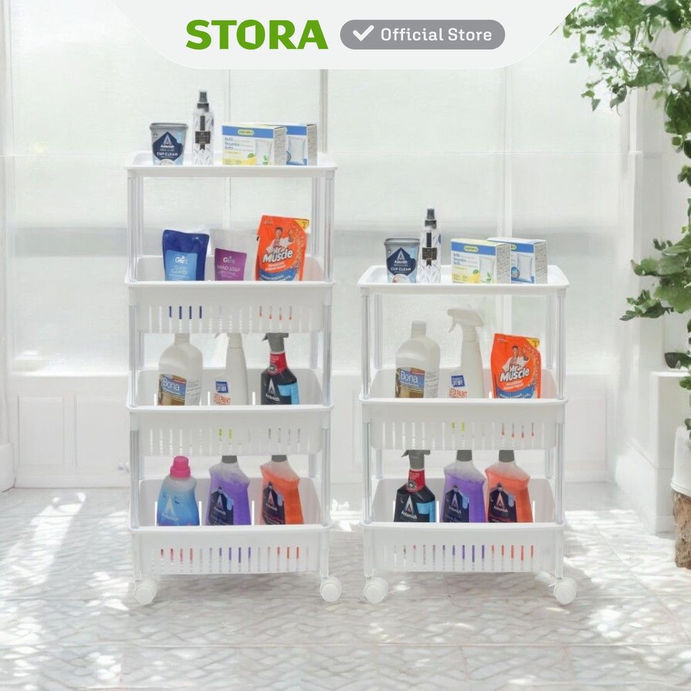 Jual Stora Rak Troli Keranjang Dengan Roda Tempat Penyimpanan ...