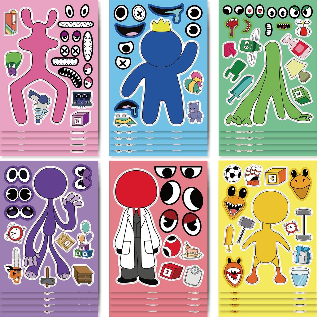 Jual Rainbow Friends Children Cartoon Cute Sticker Kid New Decal Boy ...