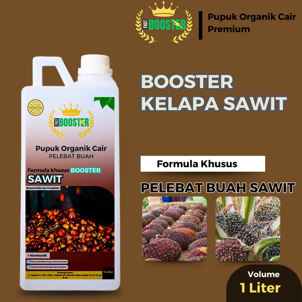Jual FAST BOOSTER - Pupuk organik cair pemacu pertumbuhan dan pelebat buah kelapa sawit 1 liter ...