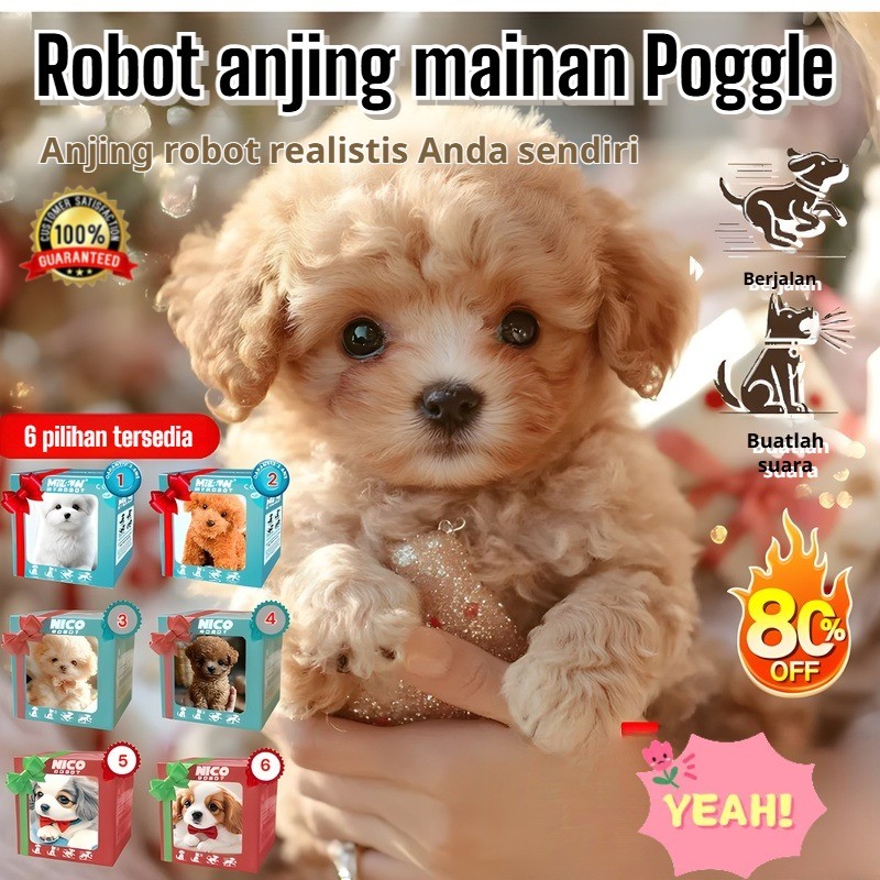 Jual ️Boneka Anjing Robot Interaktif Berbulu / Mainan edukasi untuk ...