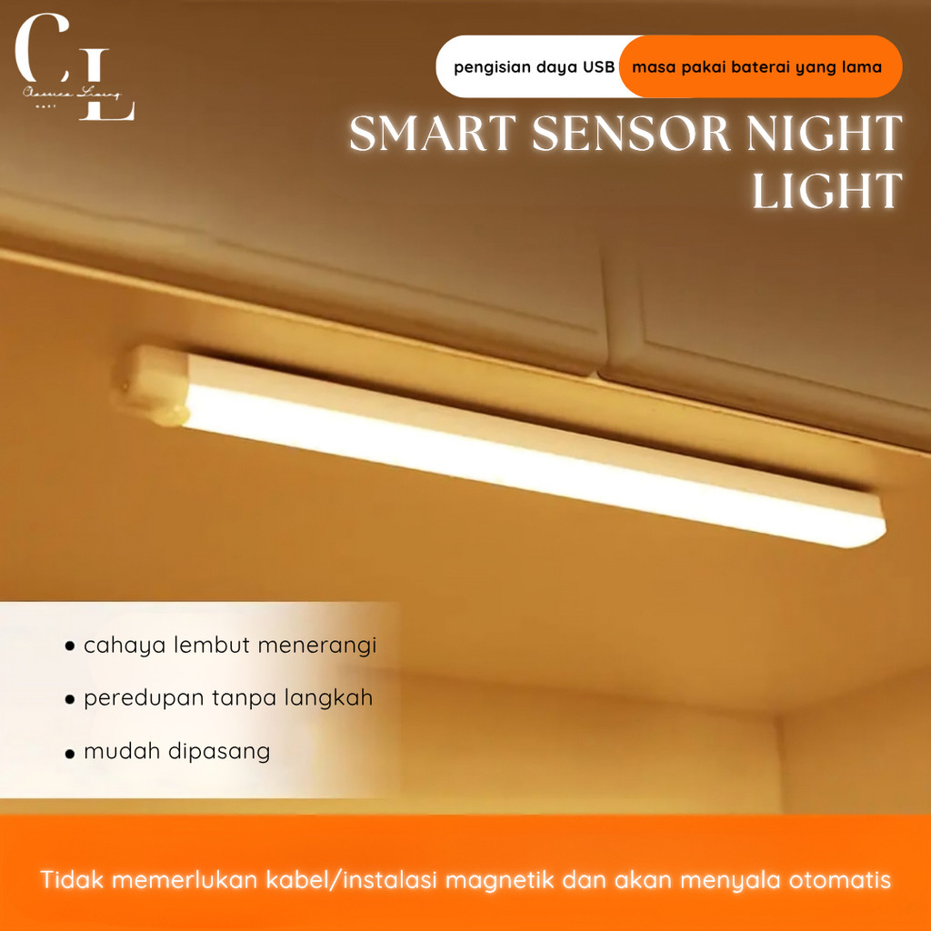 Jual [CLM] Lampu LED Sensor Gerak Magnetic Tempel Dinding Otomatis ...