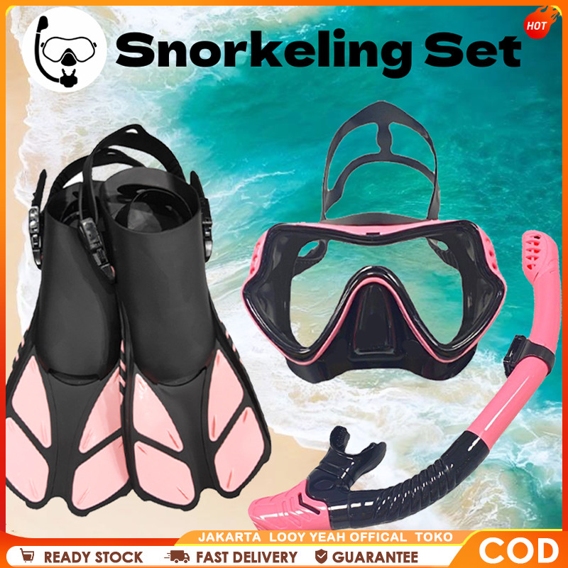 Jual Tabung Pernapasan Goggle Set/Snorkeling Set Diving Gear ...