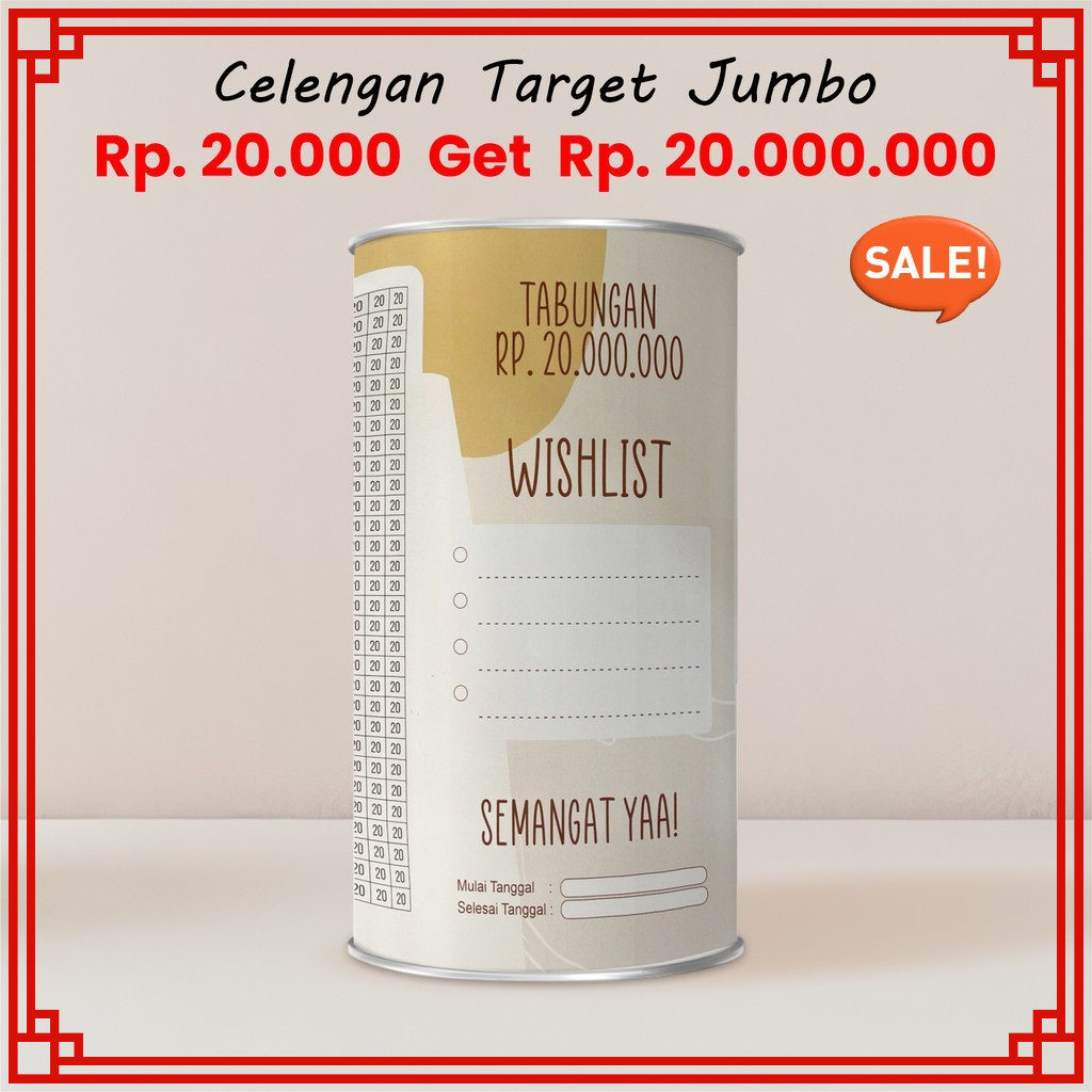 Jual [UKURAN JUMBO] CELENGAN TARGET JUMBO VIRAL BUKA TUTUP PERMANEN ...