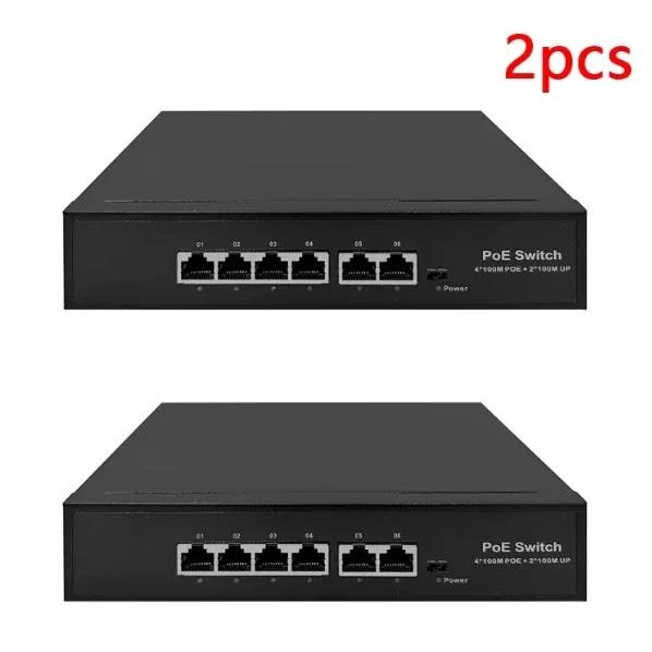 Jual 6 Ports POE Switch 100Mbps Smart IP Switch POE Standard RJ45 ...