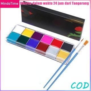 Jual 12 Warna Face Body Painting Art /Makeup Cat / Wajah Cat Lukis Cat ...